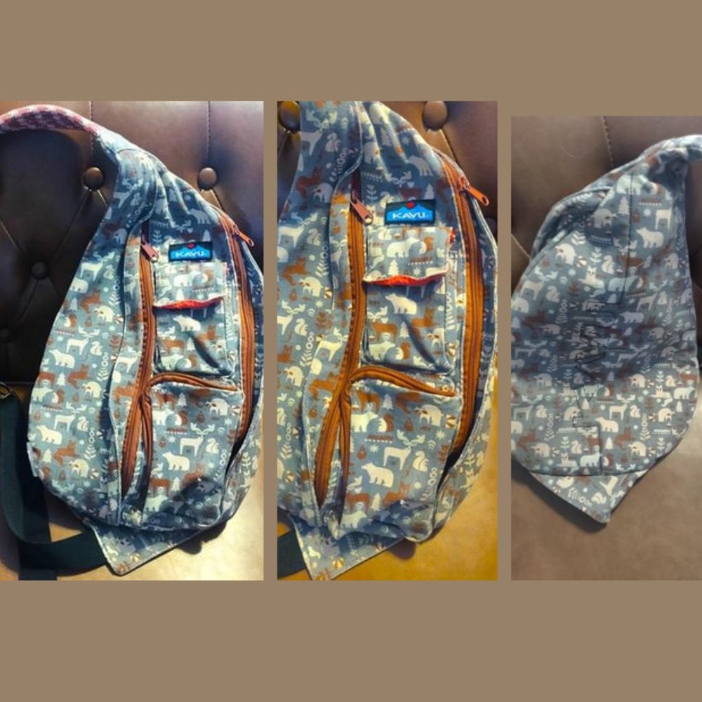 Rare Htf Kavu Rope Bag Wild Woods - Gem